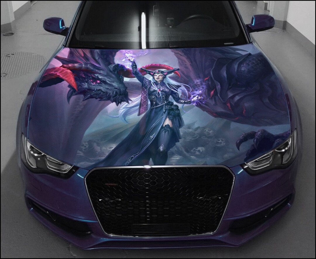 Sorceress Car Hood Wrap Full Color Vinyl Decal Fantasy Sticker - Etsy