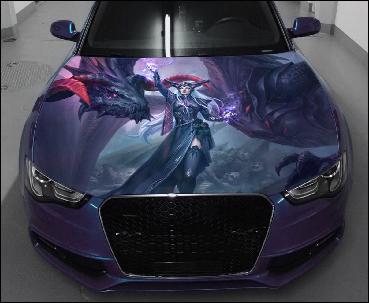 Sorceress Car Hood Wrap Full Color Vinyl Decal Fantasy Sticker - Etsy