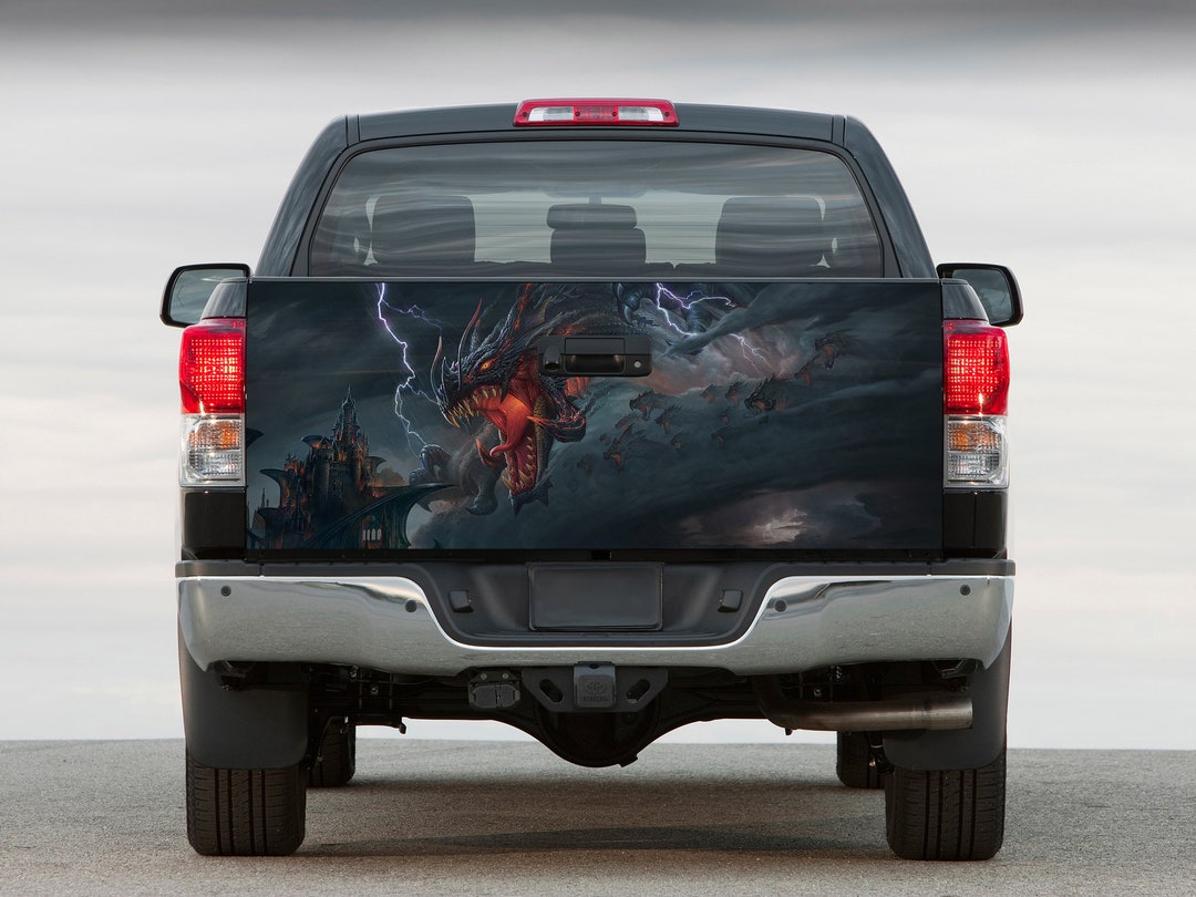 Tailgate Vinyl Wrap Dragon Full Color Graphics Decal Fantasy Trunk ...