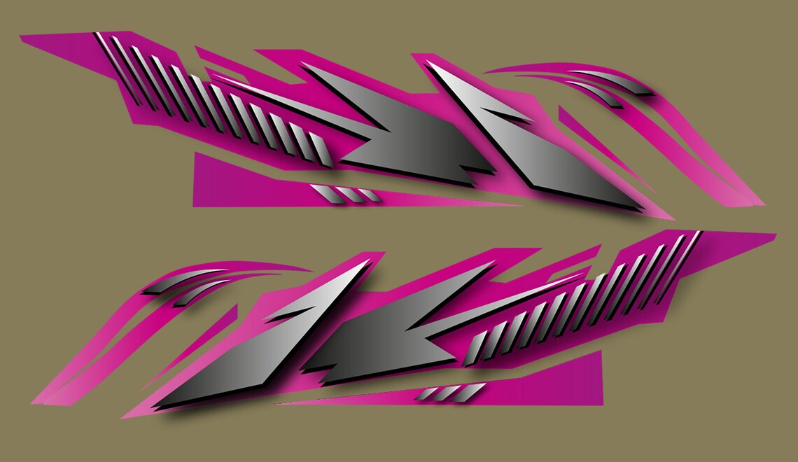 Racing Stripes Car Side Wrap Full Color Graphics Vinyl Livery - Etsy