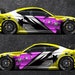 Stars & Stripes Car Side Wrap Full Color Graphics Vinyl Livery Decal ...