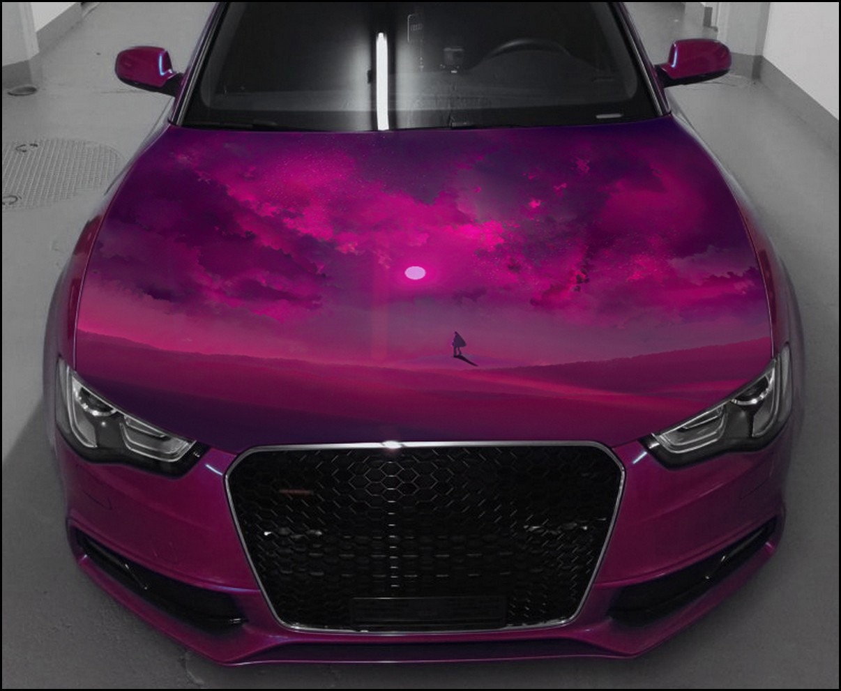 Artistic Landscape Car Hood Wrap Full Color Vinyl Decal Desert - Etsy