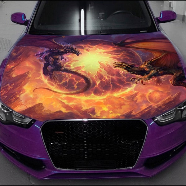 Fire Flame Car Hood Decal - Etsy
