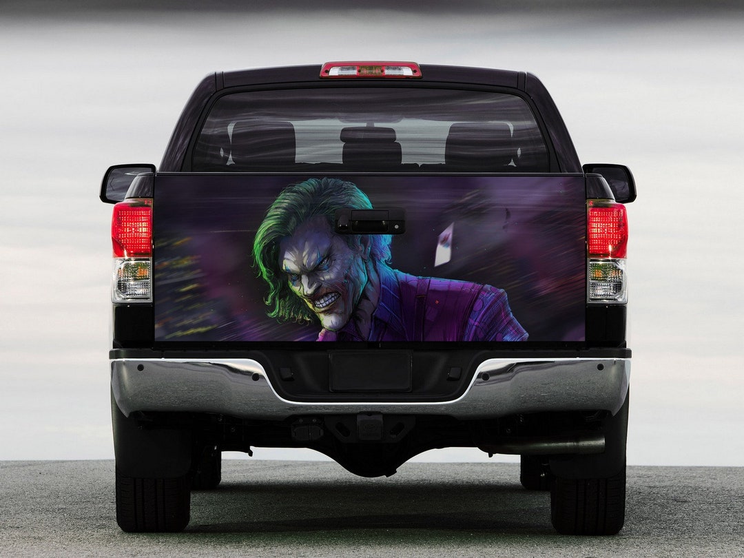 Joker Tailgate Vinyl Wrap Full Color Graphics Decal Villain Trunk ...