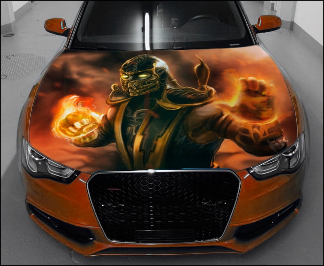 Scorpion Car Hood Wrap Full Color Vinyl Decal Mortal Kombat Sticker - Etsy