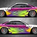 Artistic Landscape Car Hood Wrap Full Color Vinyl Decal Sunset Art ...