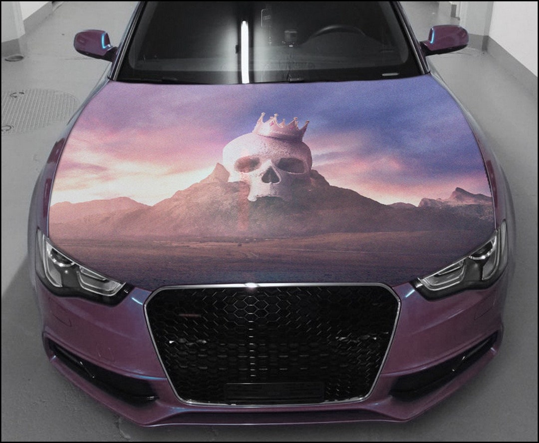 Skull Car Hood Wrap Full Color Vinyl Decal Skeleton Sticker #9 - Etsy