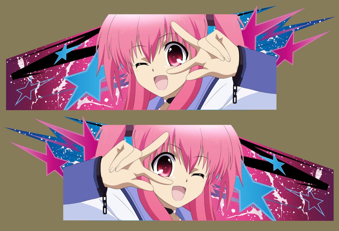 Anime Girl Car Side Wrap, Full Color Vinyl Decal, JDM Sticker #2 - Etsy