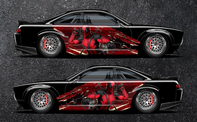 Deadpool Car Side Wrap, Full Color Antihero Vinyl Decal - Etsy