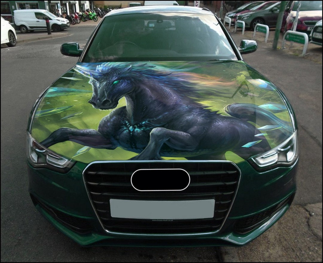 Unicorn Car Hood Wrap Full Color Vinyl Decal Fantasy Horse Sticker - Etsy