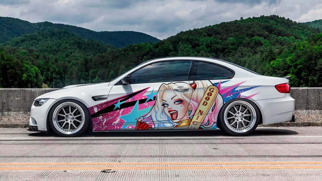 Harley Quinn Car Side Wrap Full Color Graphics Vinyl Livery Decal ...