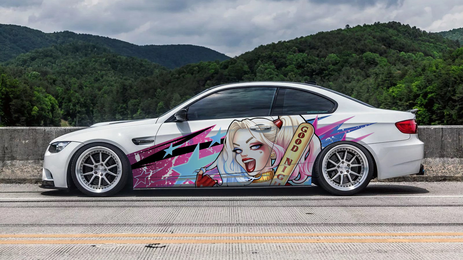 Harley Quinn Car Side Wrap Full Color Graphics Vinyl Livery Decal ...