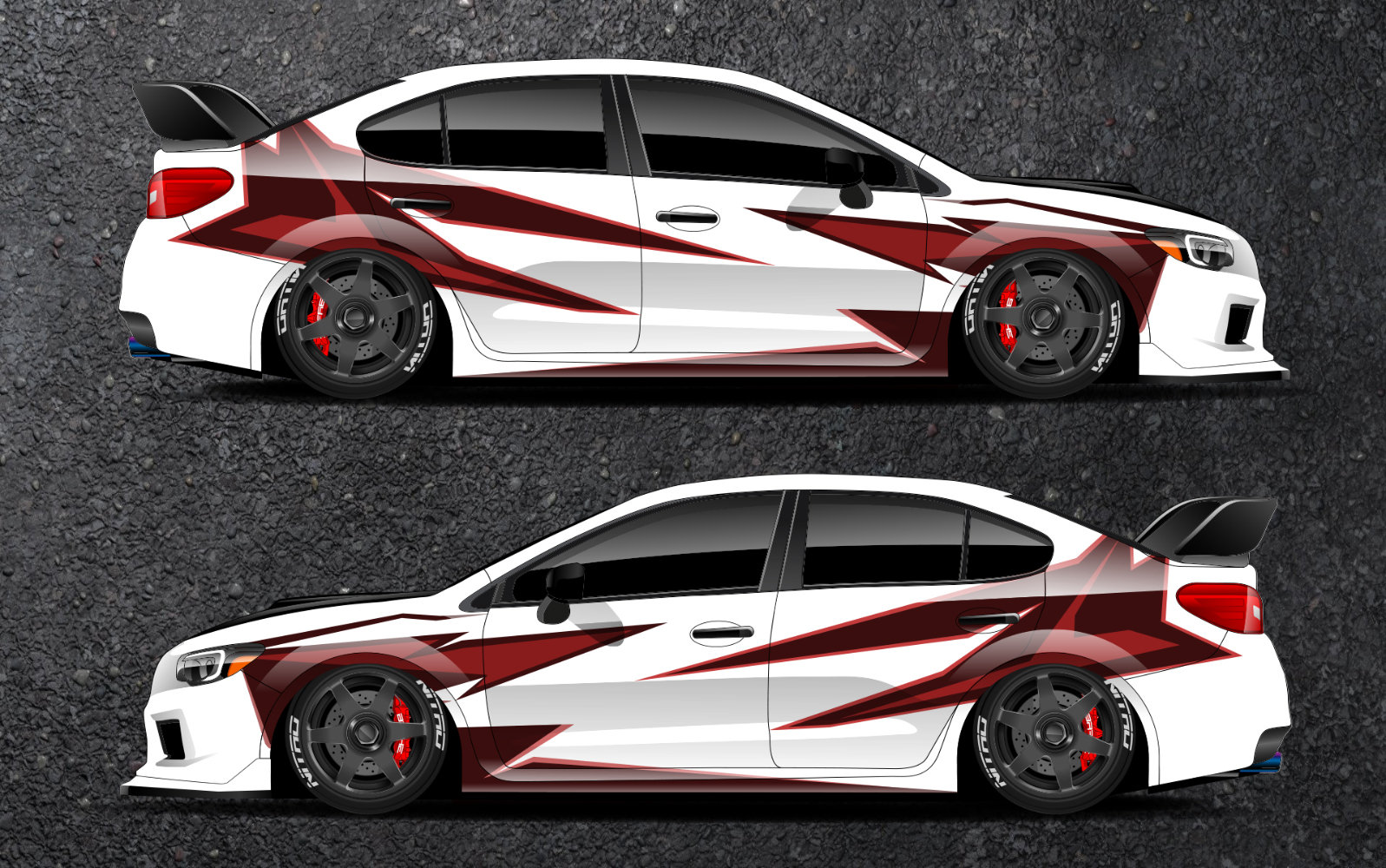 Jet Fighter Car Side Wrap Full Color Graphics Vinyl Livery Stripes ...