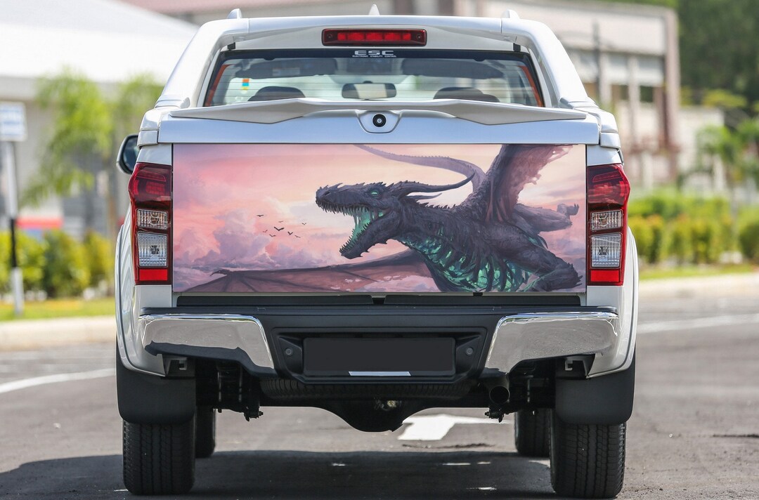 Tailgate Vinyl Wrap Full Color Graphics Decal Fantasy Dragon Trunk ...