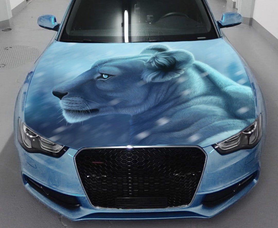Car Hood Wrap Lioness Full Color Vinyl Decal Predator Sticker - Etsy