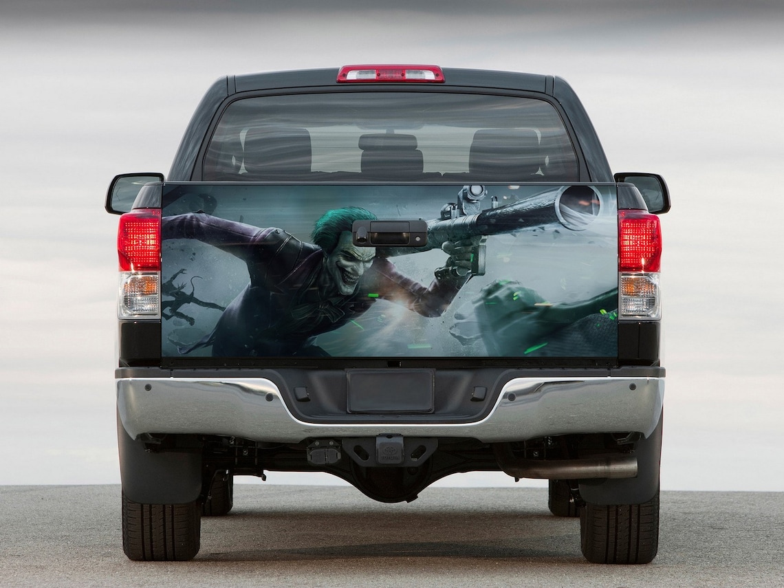 Joker Tailgate Vinyl Wrap Full Color Graphics Decal Villain Trunk ...
