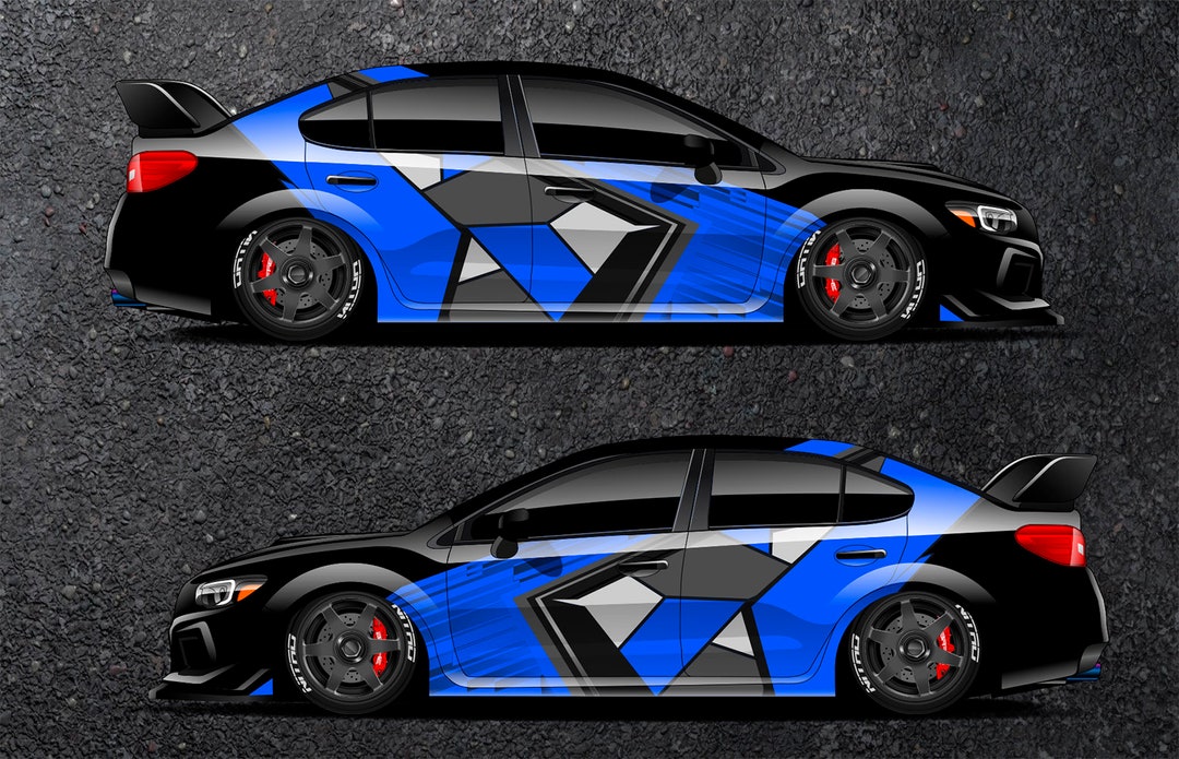Geometric Camouflage Car Side Wrap, Full Color Vinyl Decal - Etsy
