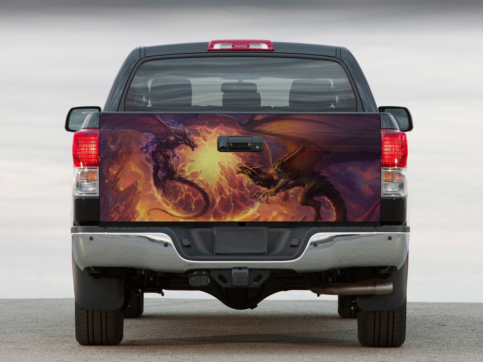 Tailgate Vinyl Wrap Full Color Graphics Decal Fantasy Dragon Trunk ...