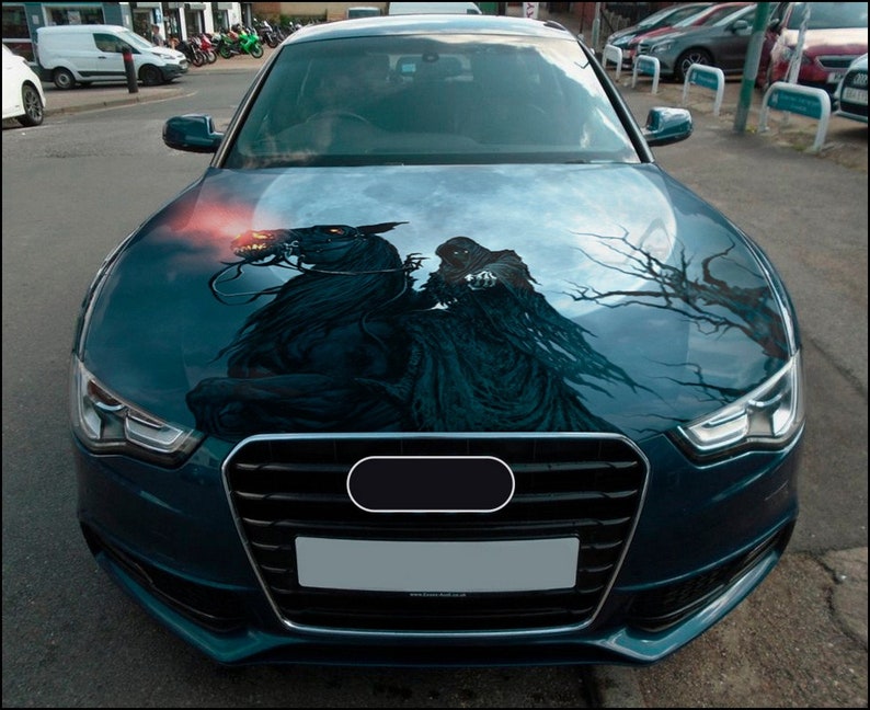 Grim Reaper Car Hood Wrap Full Color Vinyl Decal Death Sticker - Etsy