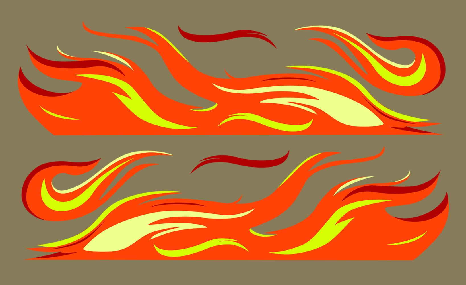 Flame Car Side Wrap Full Color Graphics Vinyl Fire Livery Decal Racing ...