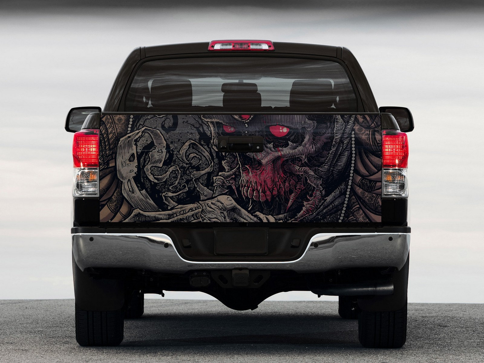 Tailgate Vinyl Wrap Full Color Graphics Decal Skull Skeleton Trunk ... Tailgate Vinyl Wrap Full Color Graphics Decal Skull Skeleton Trunk ...