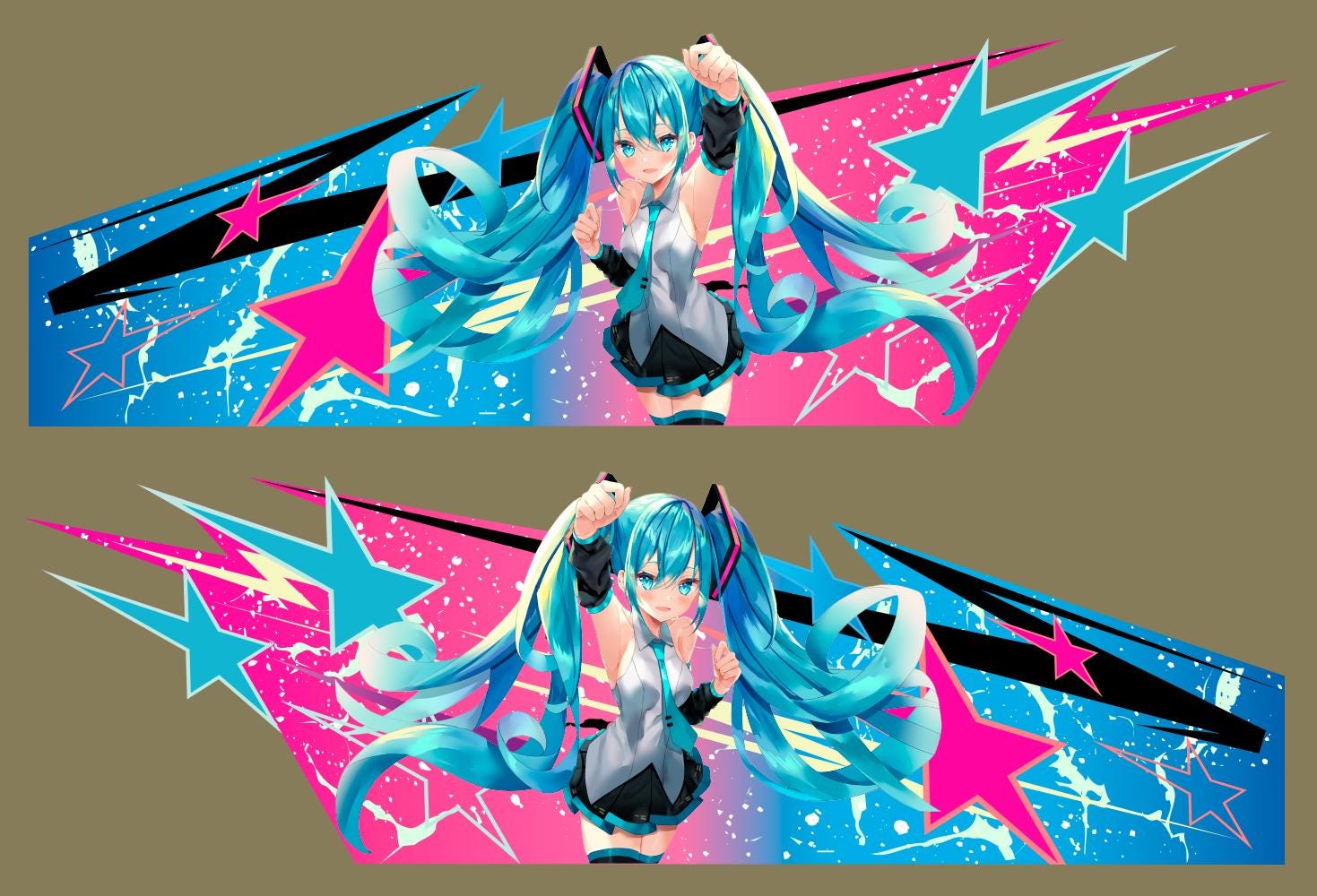Anime Girl Car Side Wrap, Full Color Vinyl Decal, JDM Graphics - Etsy