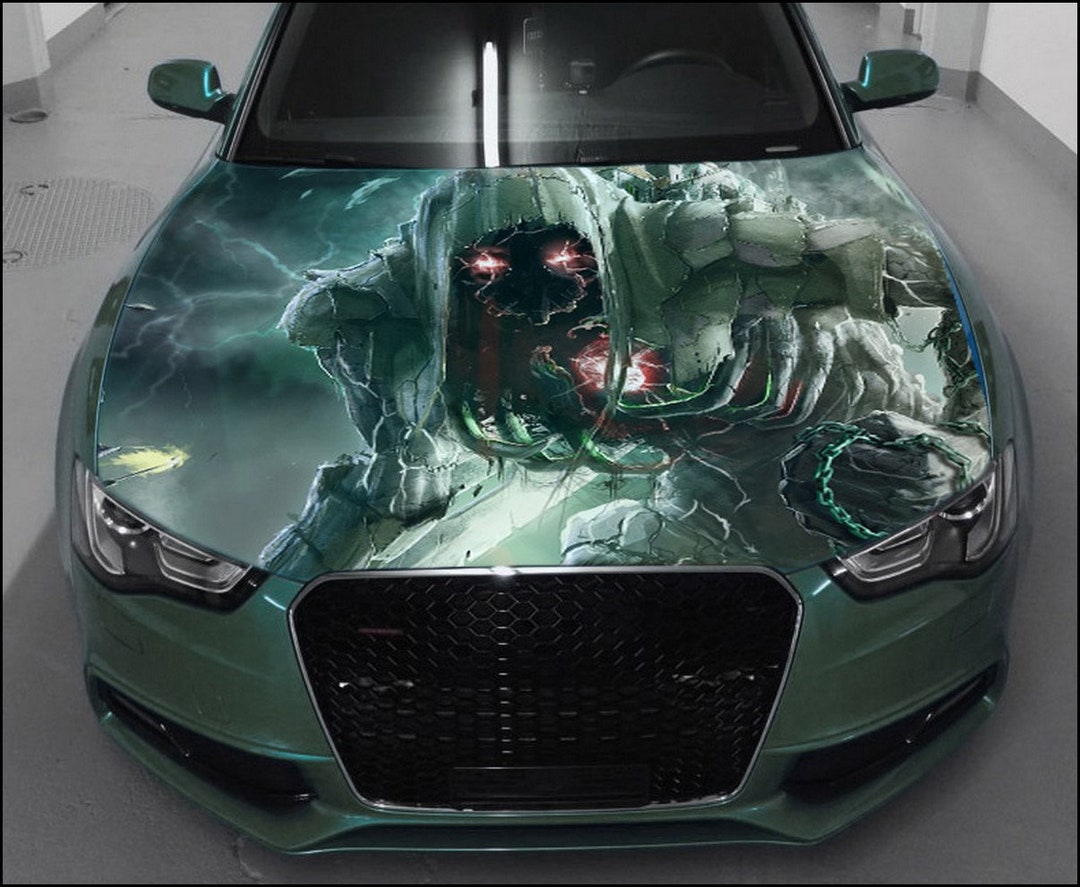 Death Car Hood Wrap Full Color Vinyl Decal Dark Creature Sticker - Etsy