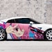 Anime Girl Car Side Wrap, Full Color Vinyl Decal, JDM Sticker #2 - Etsy