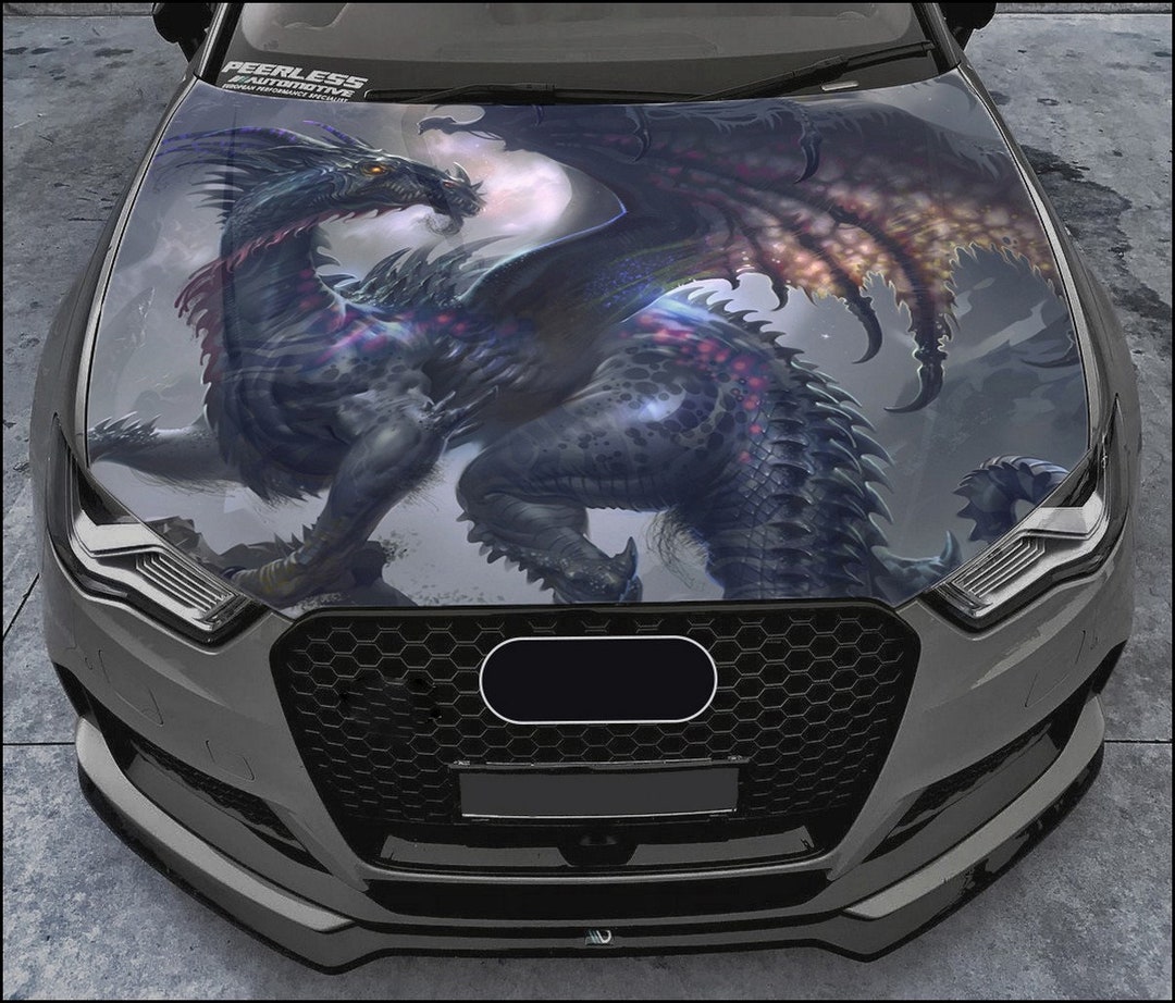 Dragon Car Hood Wrap Full Color Vinyl Decal Fantasy Sticker #2 - Etsy