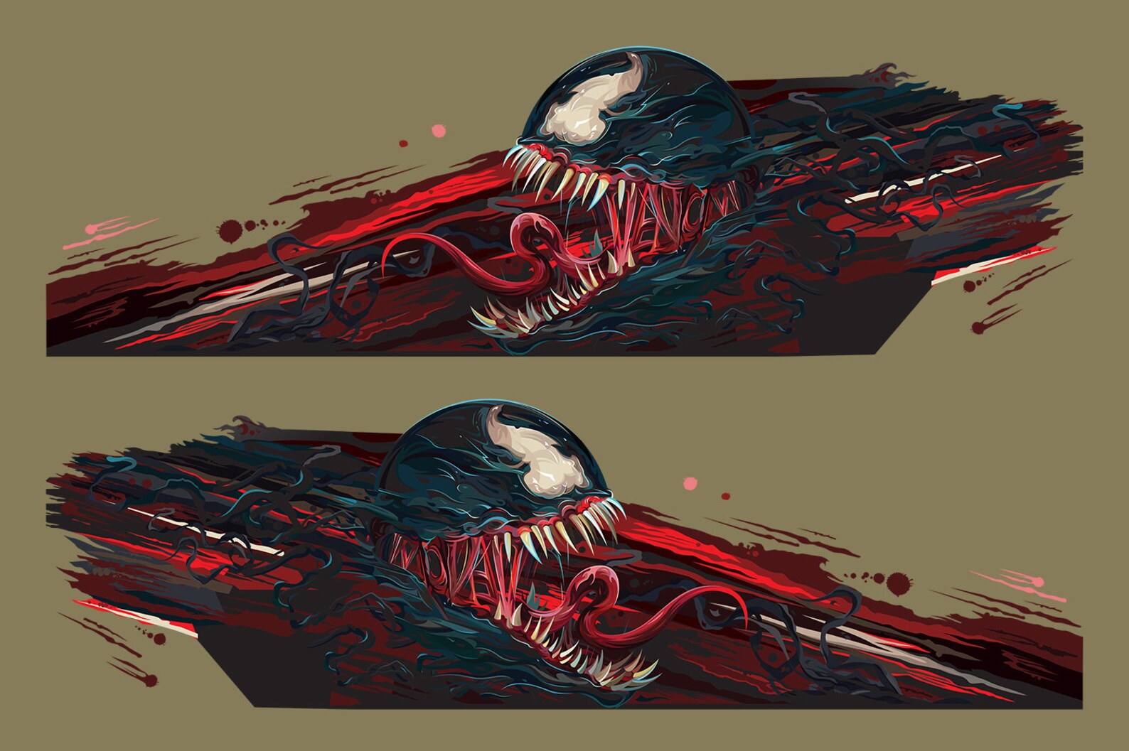 Venom Jaws Car Side Wrap Full Color Graphics Vinyl Livery Decal ...