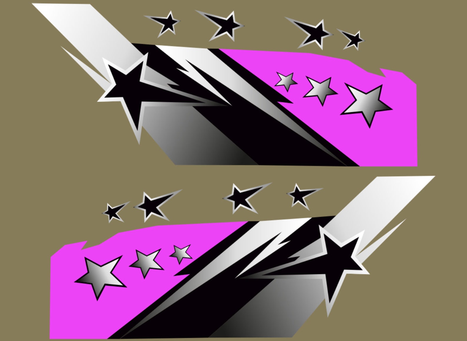 Stars & Stripes Car Side Wrap Full Color Graphics Vinyl Livery Decal ...