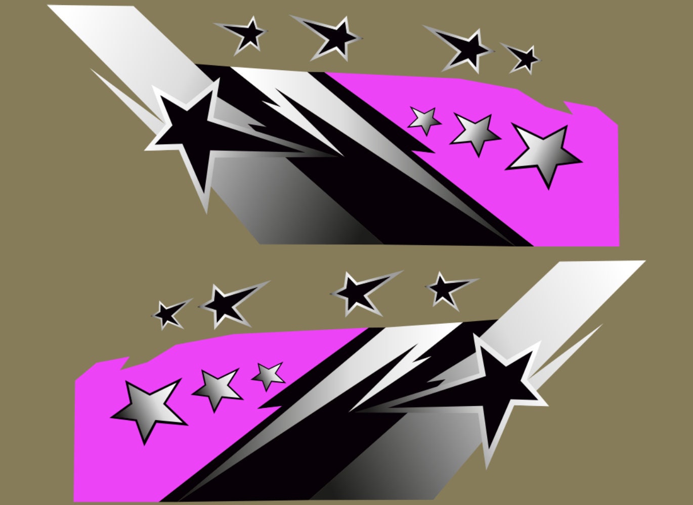 Stars & Stripes Car Side Wrap Full Color Graphics Vinyl Livery Decal ...