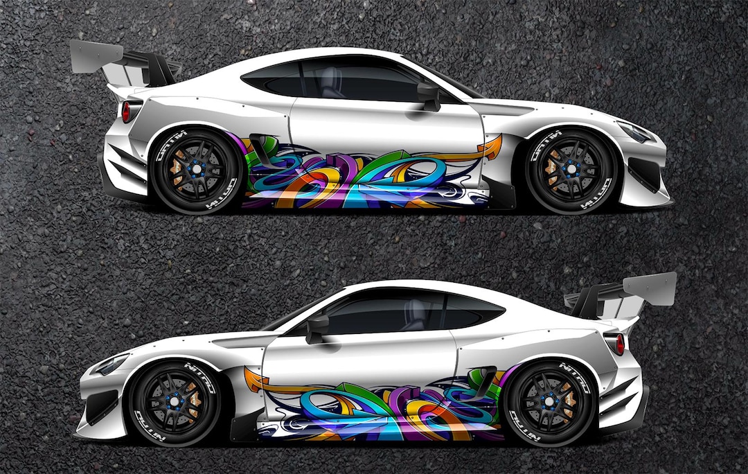 Graffiti Car Side Wrap, Abstract Arrows Vinyl Decal - Etsy