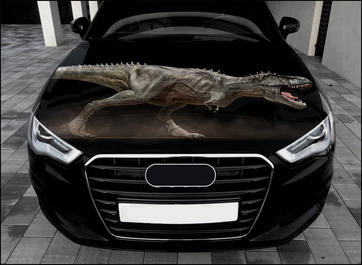 Dinosaur Car Hood Wrap Full Color Vinyl Decal Reptile Sticker - Etsy