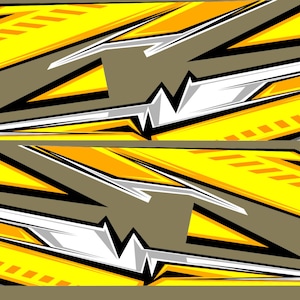 Lightning Car Side Wrap Full Color Graphics Vinyl Livery Racing Stripes ...