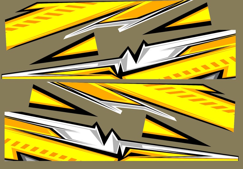 Lightning Car Side Wrap Full Color Graphics Vinyl Livery Racing Stripes ...