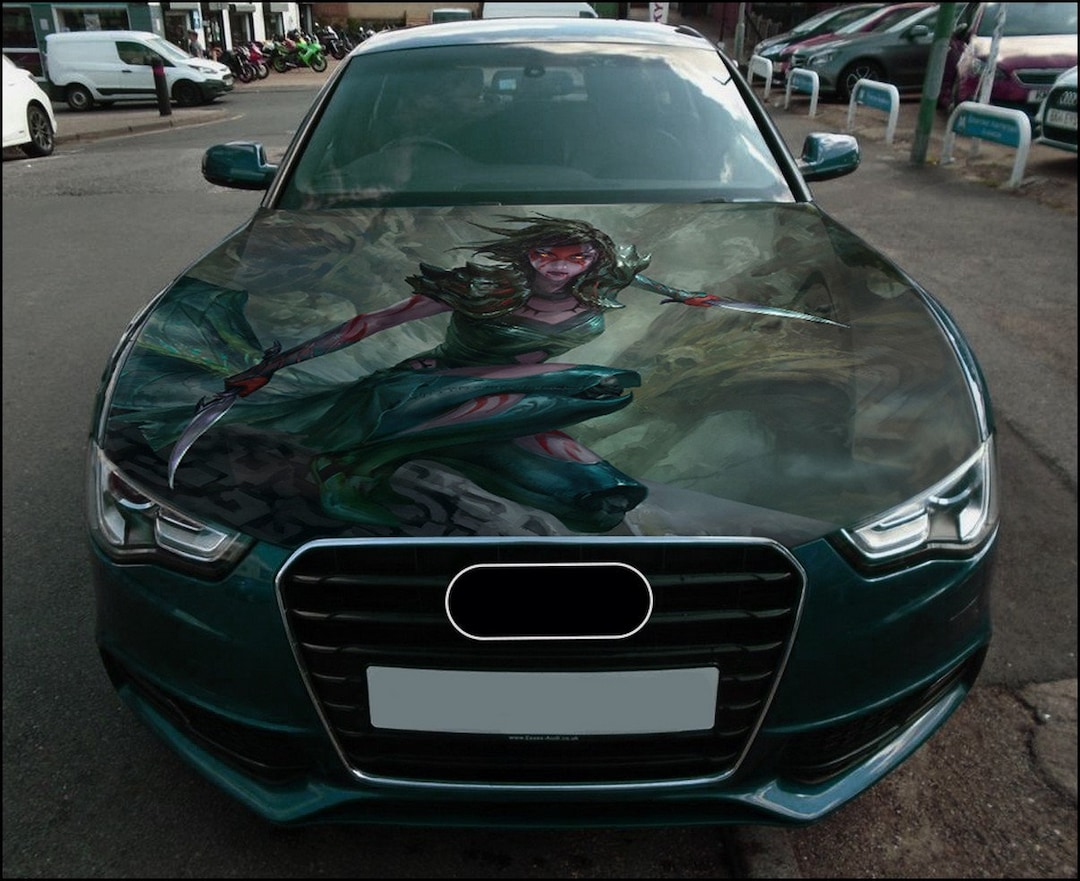 Women Warrior Car Hood Wrap Full Color Vinyl Decal Fantasy Sticker - Etsy