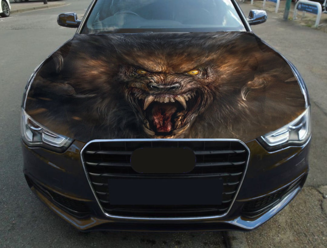 Car Hood Wrap Werewolf Full Color Vinyl Decal Fantasy Wolf Bonnet ...