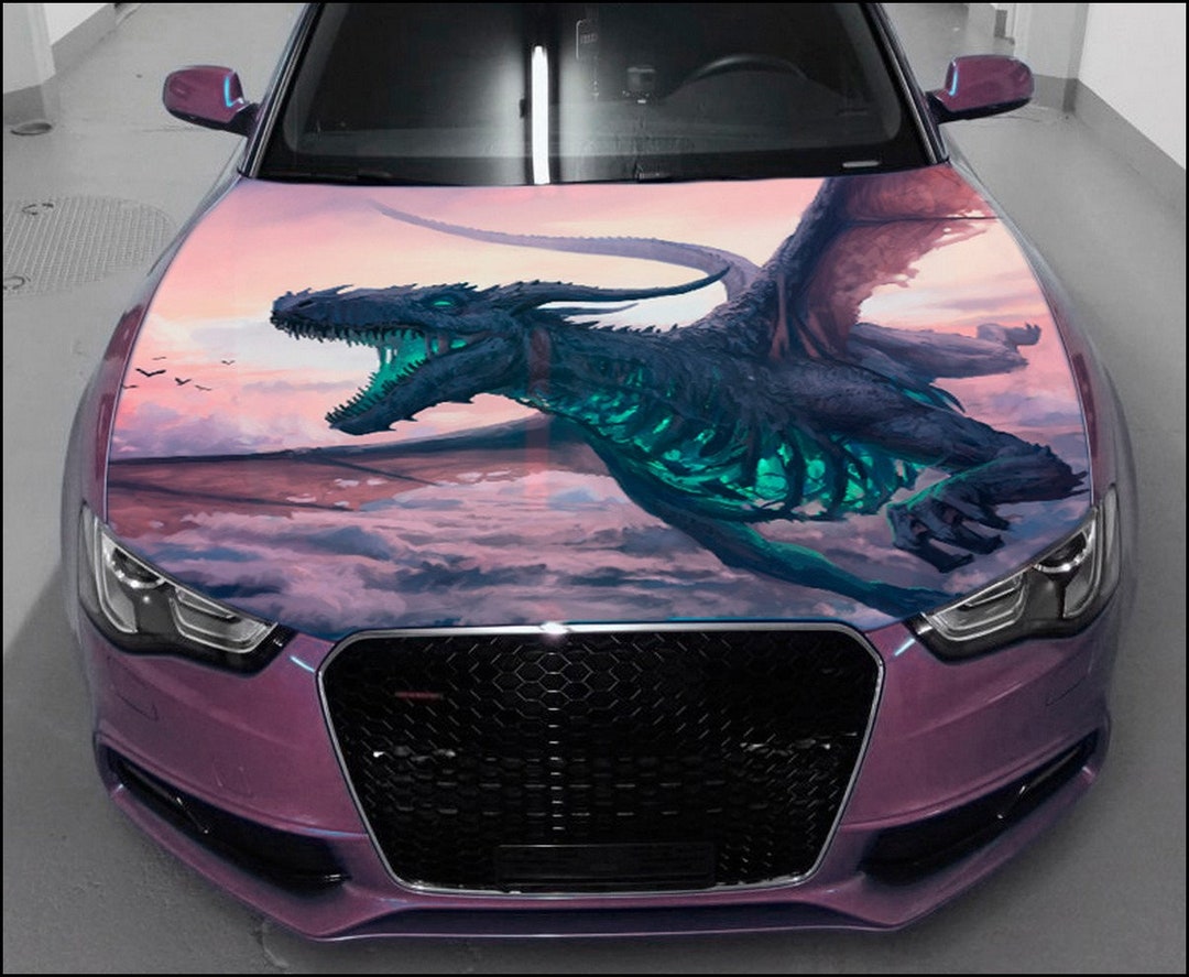 Dragon Car Hood Wrap Full Color Vinyl Decal Fantasy Sticker #4 - Etsy