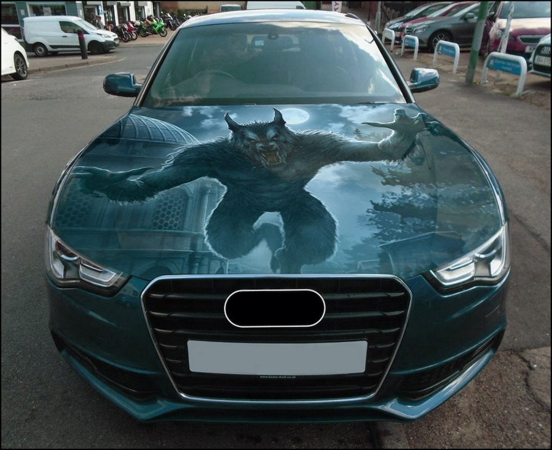 Werewolf Car Hood Wrap Full Color Vinyl Decal Fantasy Wolf Sticker - Etsy