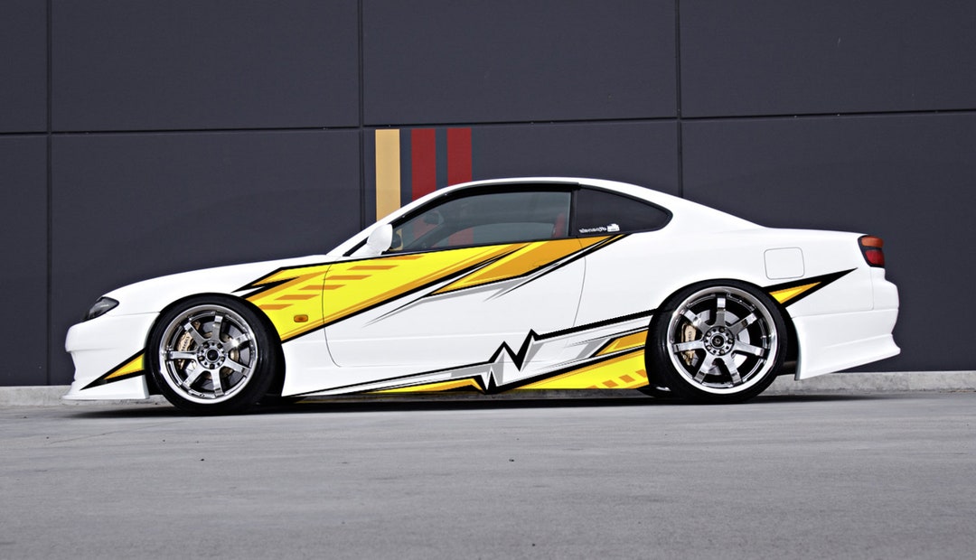 Lightning Car Side Wrap Full Color Graphics Vinyl Livery Racing Stripes ...