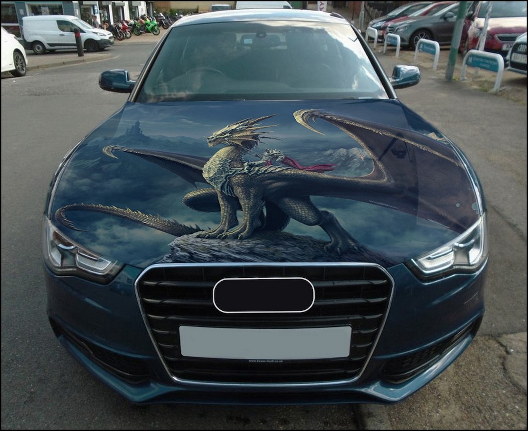 Dragon Car Hood Wrap Full Color Vinyl Decal Fantasy Sticker #3 - Etsy