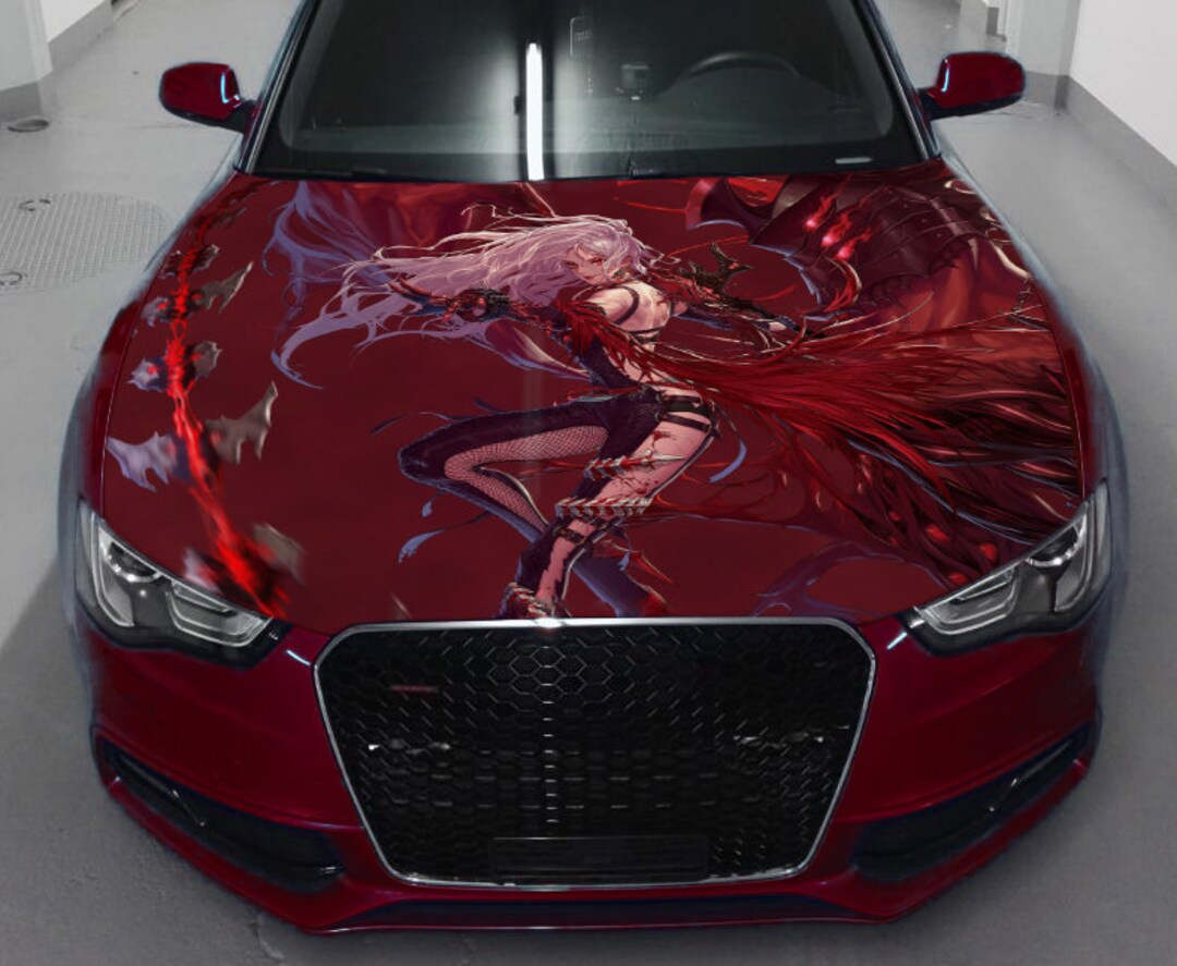 Woman Warrior Car Hood Wrap Full Color Vinyl Decal Sexy Girl Sticker #2 ...