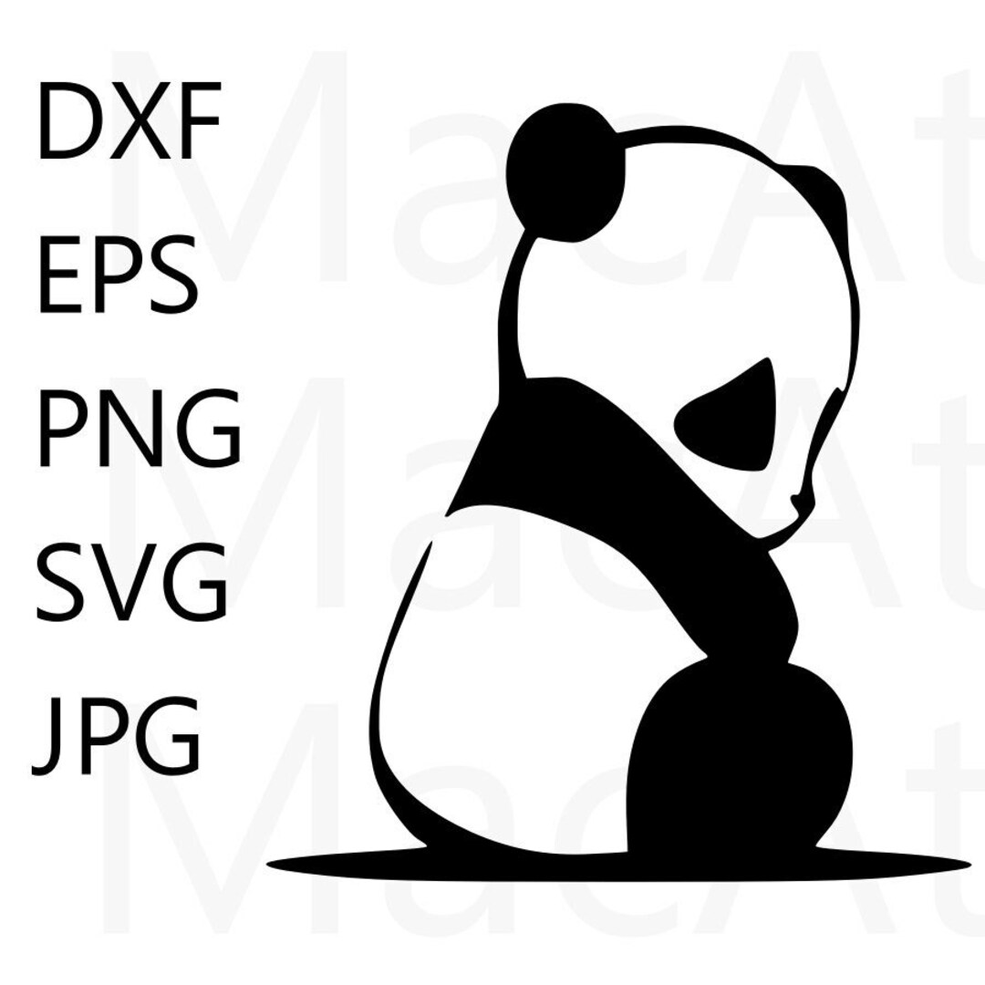Baby Cartoon Panda Sad Cute Adorable Funny Stencil Design for - Etsy