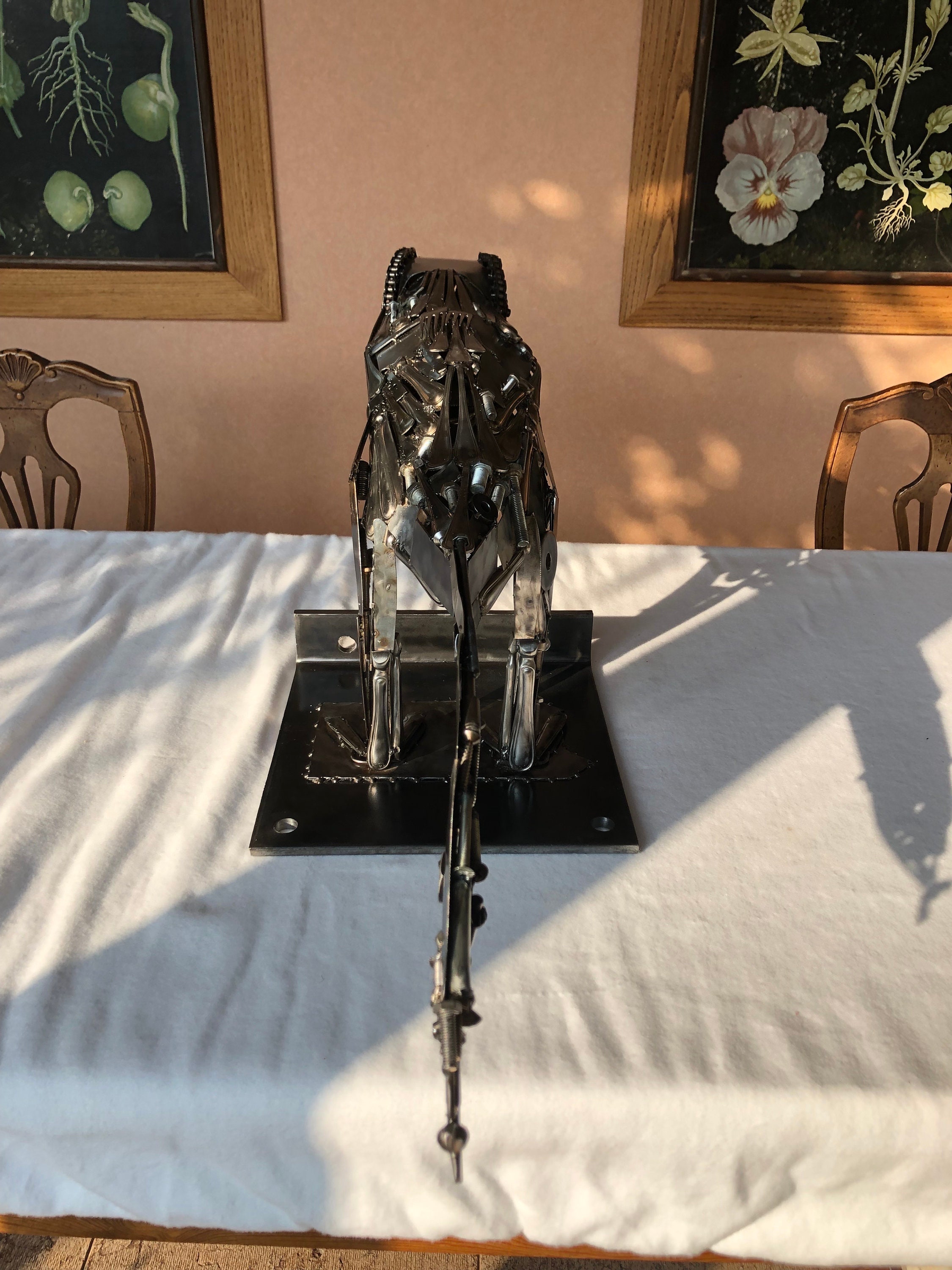 T-rex Dinosaur Metal Sculpture, Handcrafted Home Decor, Collectible ...