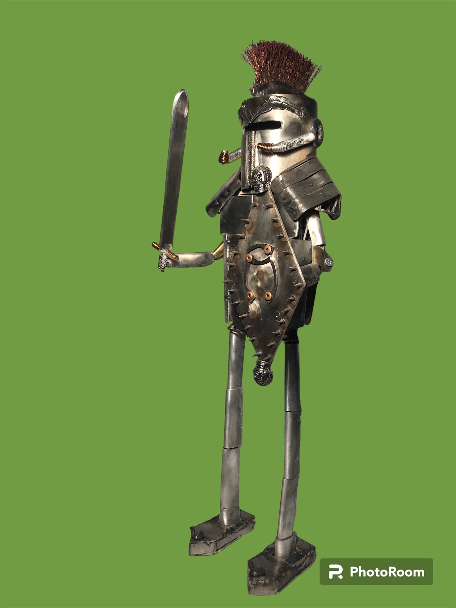 Handcrafted Medieval Steel Knight Warrior Sculpture With Sword and ...