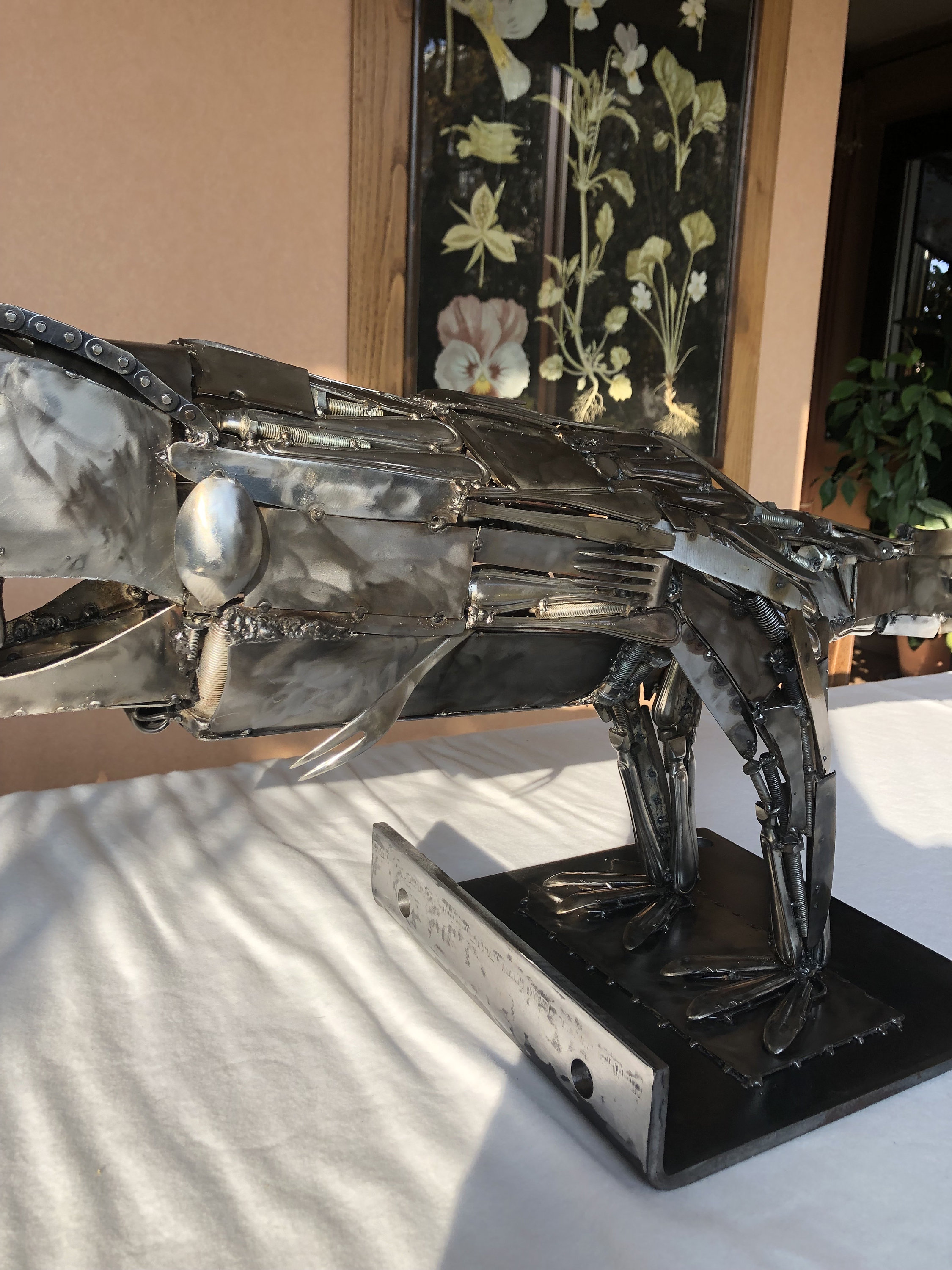 T-rex Dinosaur Metal Sculpture, Handcrafted Home Decor, Collectible ...