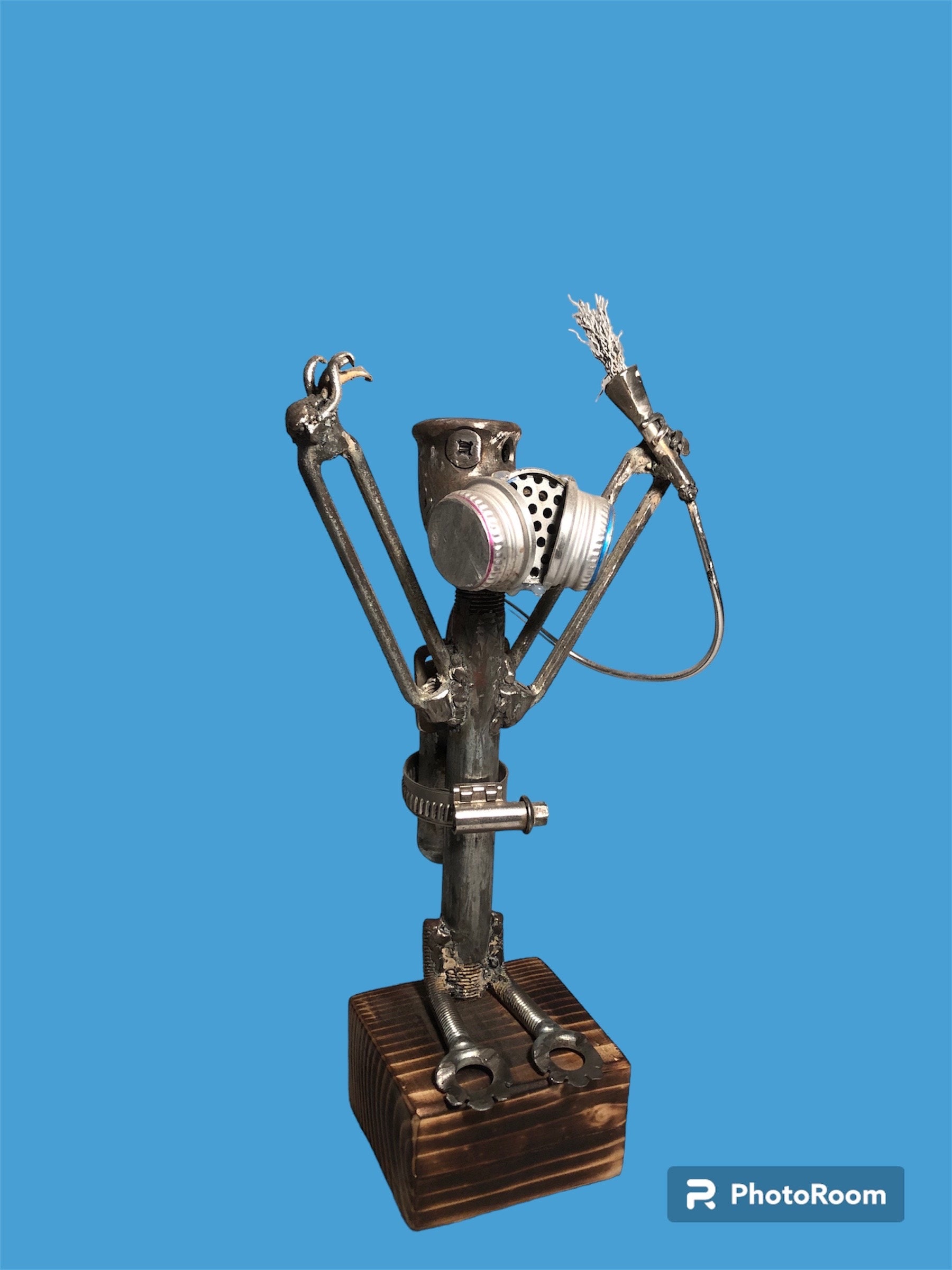 Handmade Metal Sculpture Candle Holder, Unique Art Decor, Modern ...