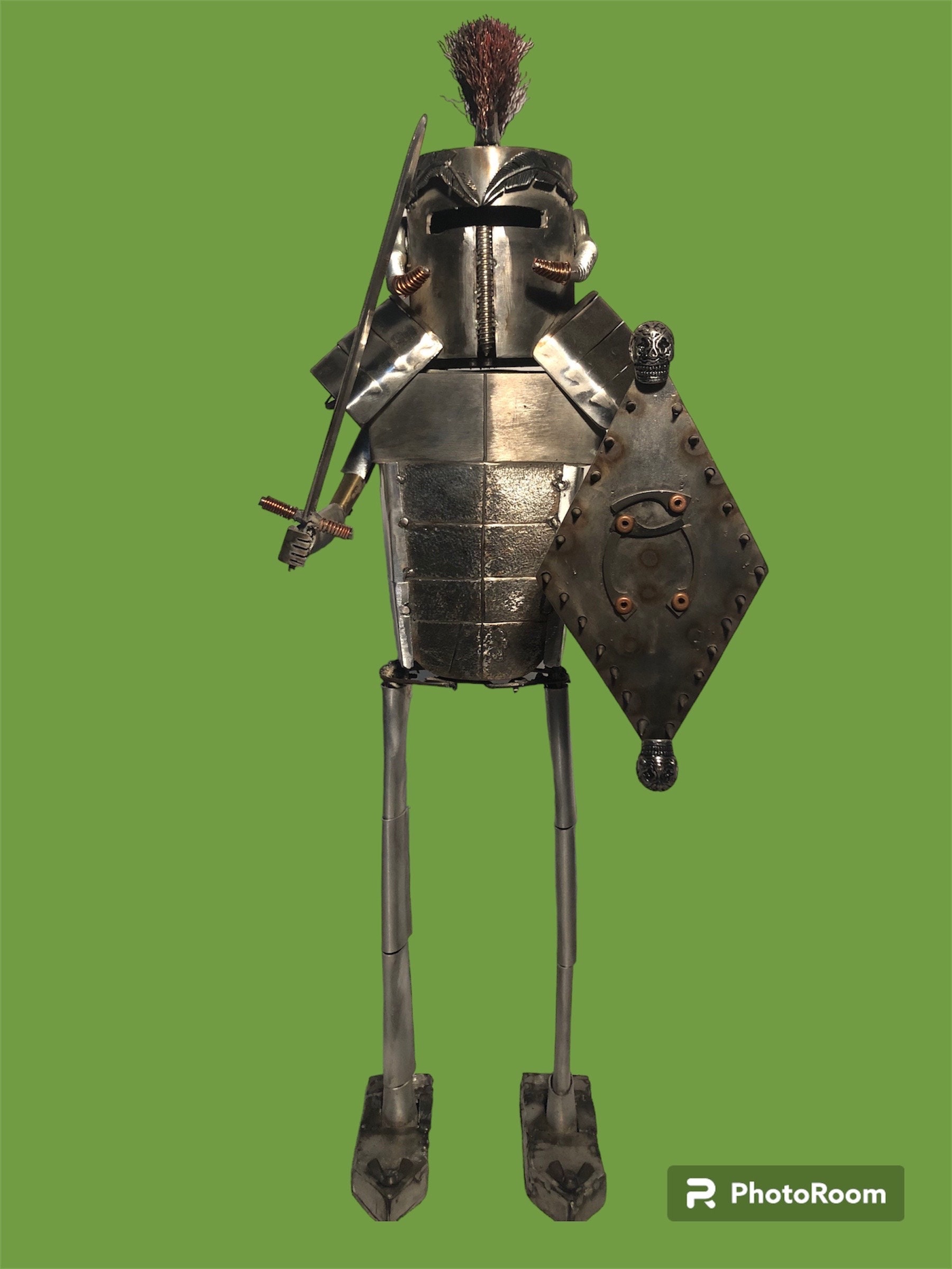 Handcrafted Medieval Steel Knight Warrior Sculpture With Sword and ...