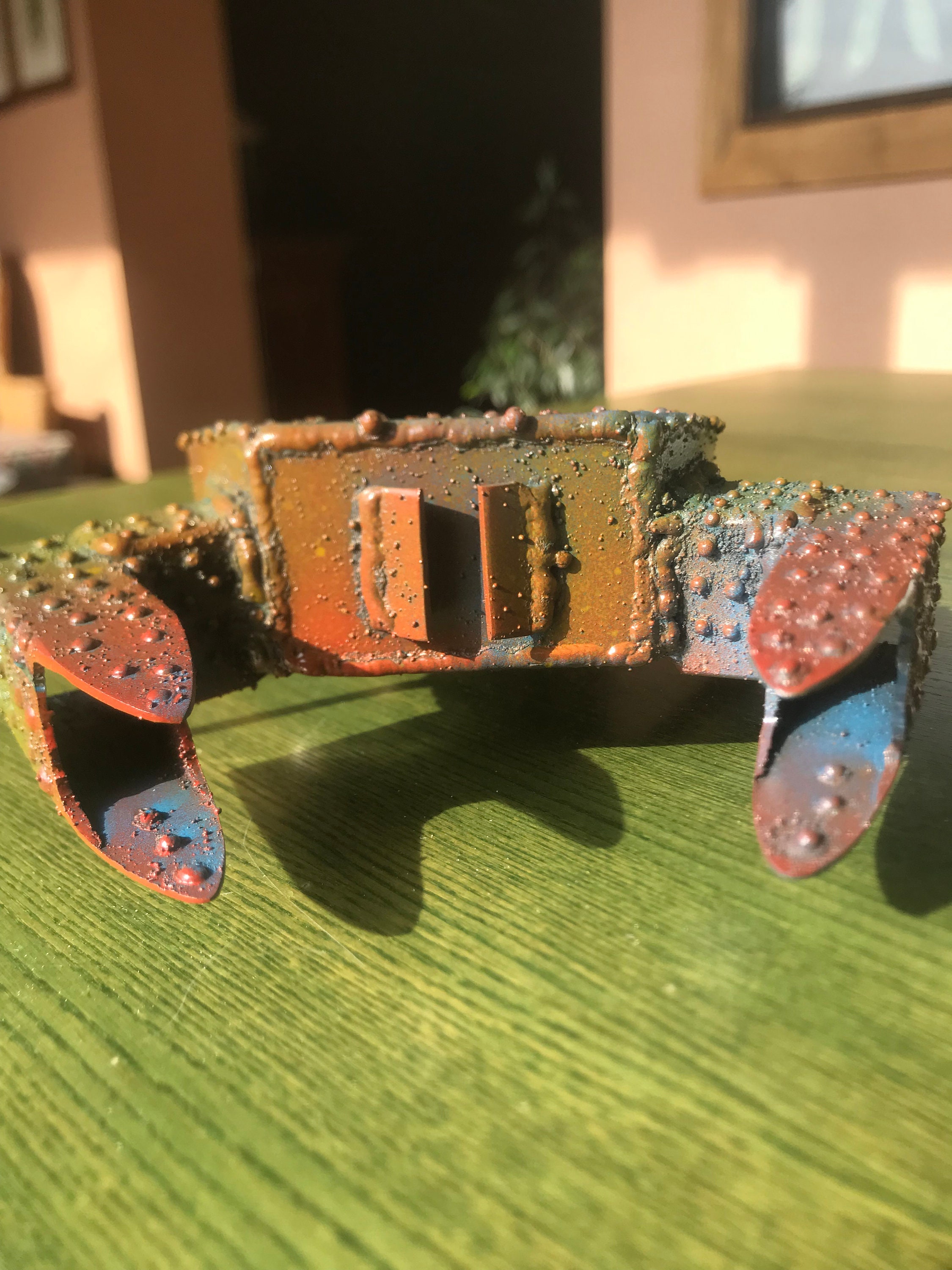 Colorful Tropical Crab Welding Metal Art Made With Recycled - Etsy